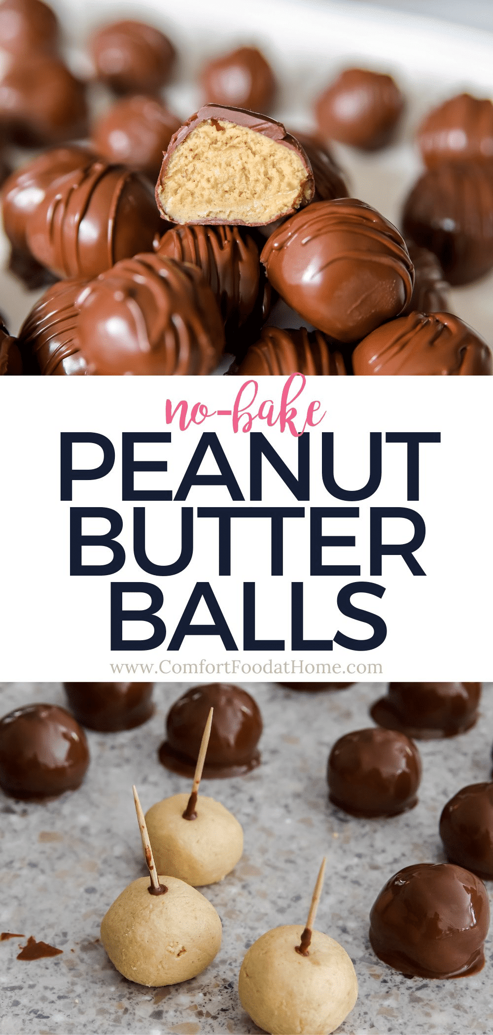 No Bake Chocolate Peanut Butter Balls - Comfort Food at Home