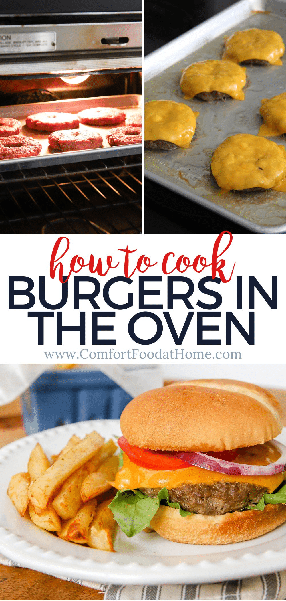 How to Cook Burgers in the Oven - Comfort Food at Home