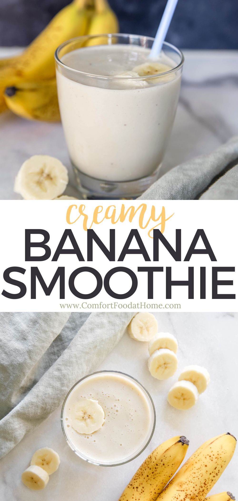 Banana Smoothie - Comfort Food at Home